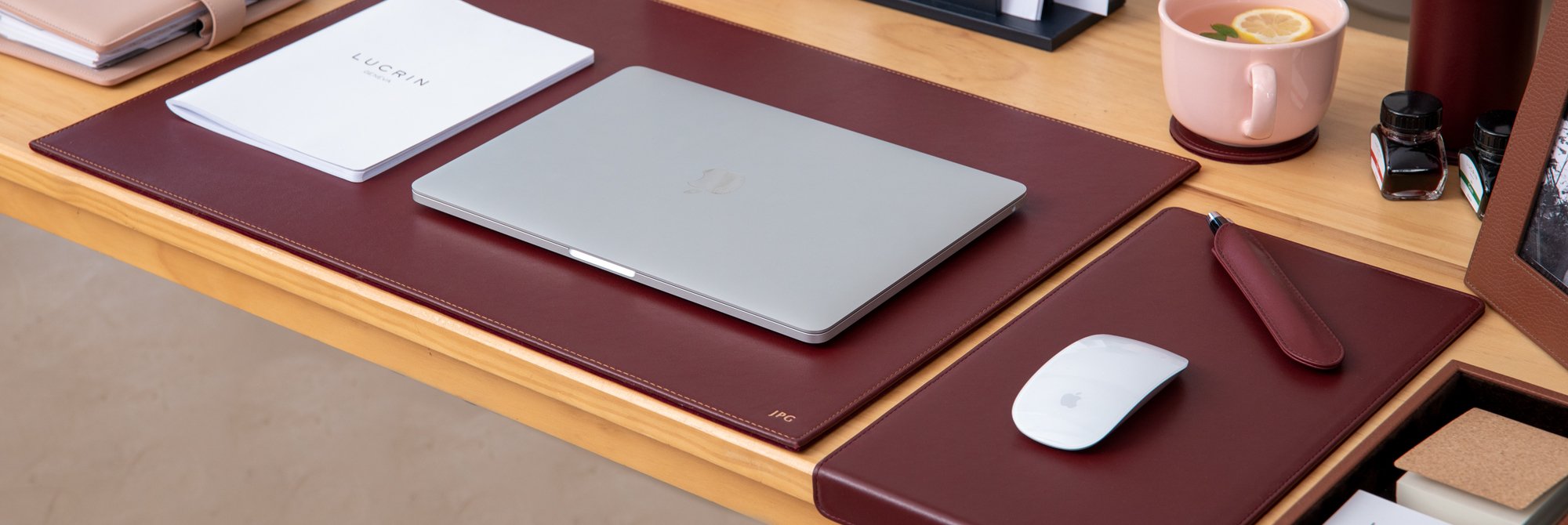 Real leather desk pads