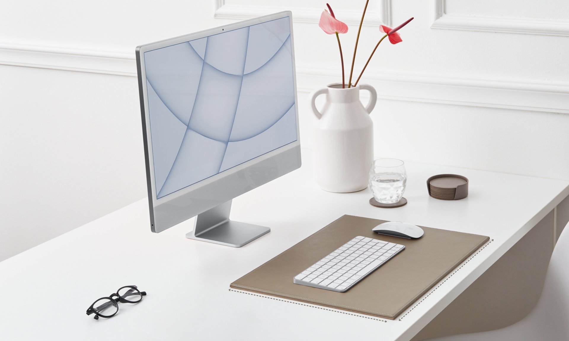 Real leather desk pads