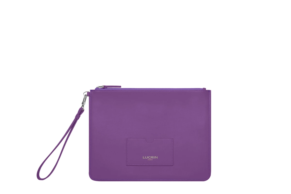 | Evening Pouch Bag – Medium Size | LUCRIN - Lavender - Smooth Leather