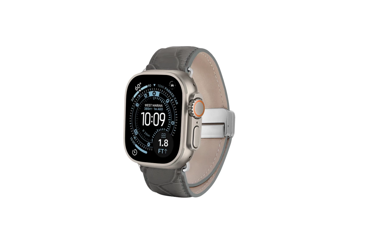 Apple Watch Ultra Strap with Sliding Buckle Closure - Mouse-Grey ...