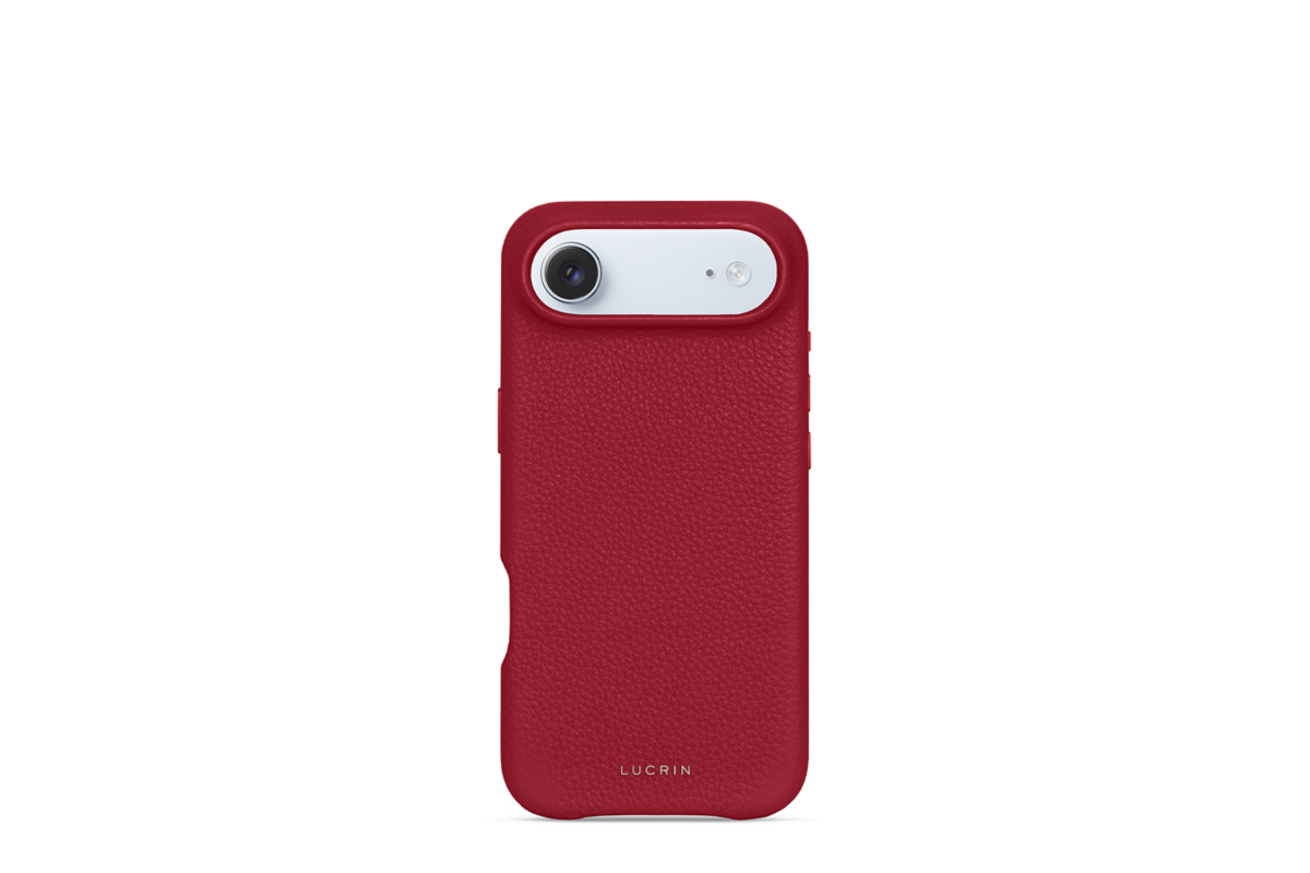 iPhone Air Luxury Bumper Case | LUCRIN Personalized Leather - Red ...