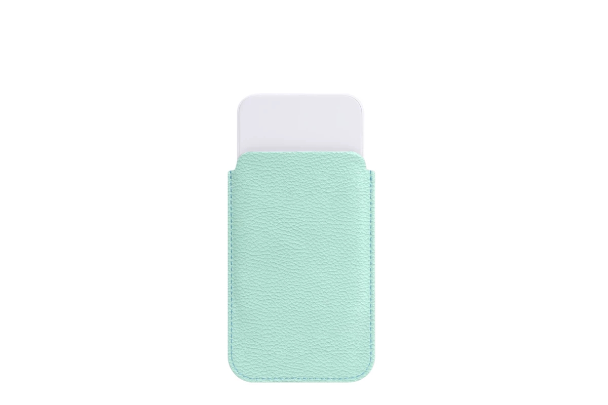 iPhone Air Magsafe Sleeve | Leather Case by LUCRIN - Pastel Aqua ...