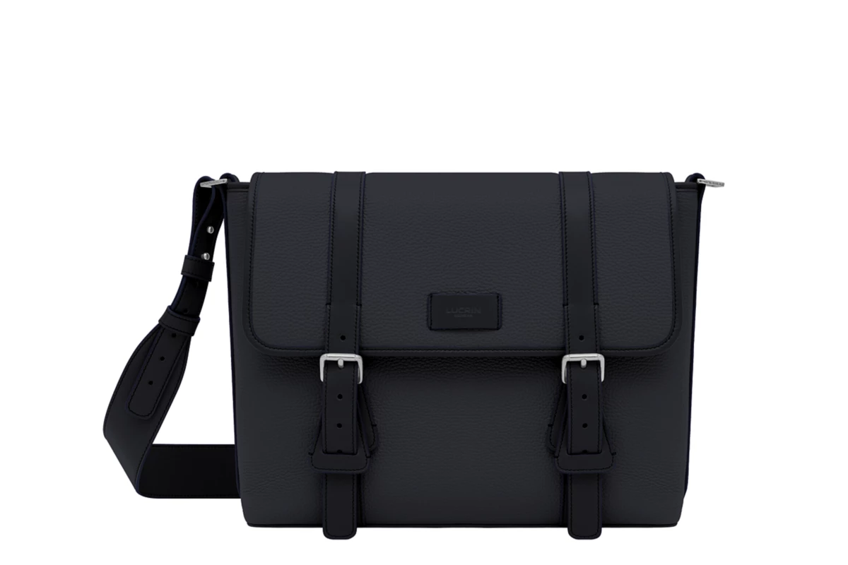 | Messenger Bag - LO | Premium Leather Business Bag - Navy Blue ...