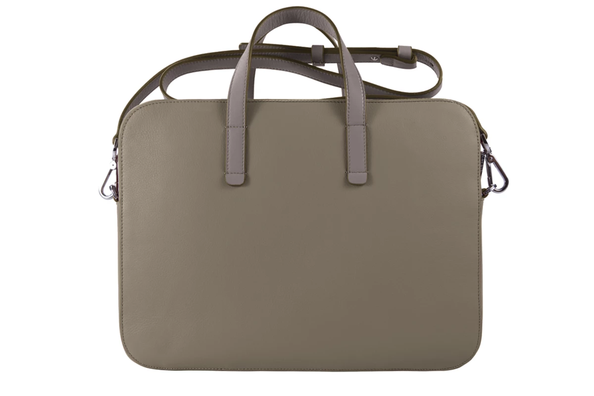 | 16-Inch Laptop Bag in Leather | LUCRIN - Light Taupe - Smooth Calf ...