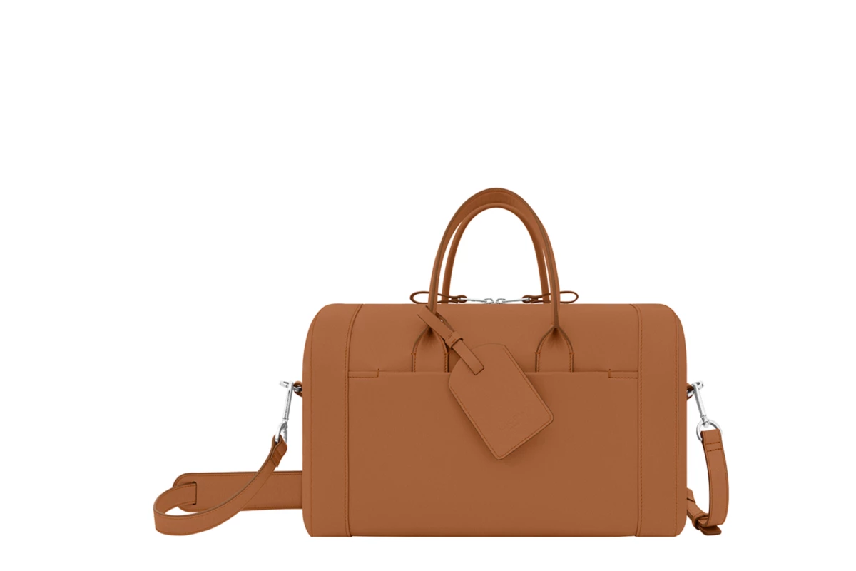 Weekender Bag LUCRIN Geneva in personalized leather - Tan - Smooth Calf ...