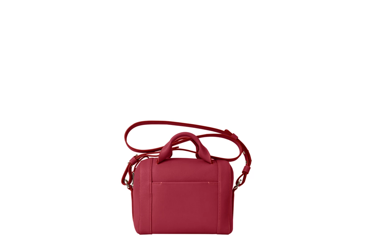 Mini Bowlingtas uit leer - Rood - Kalfsleer