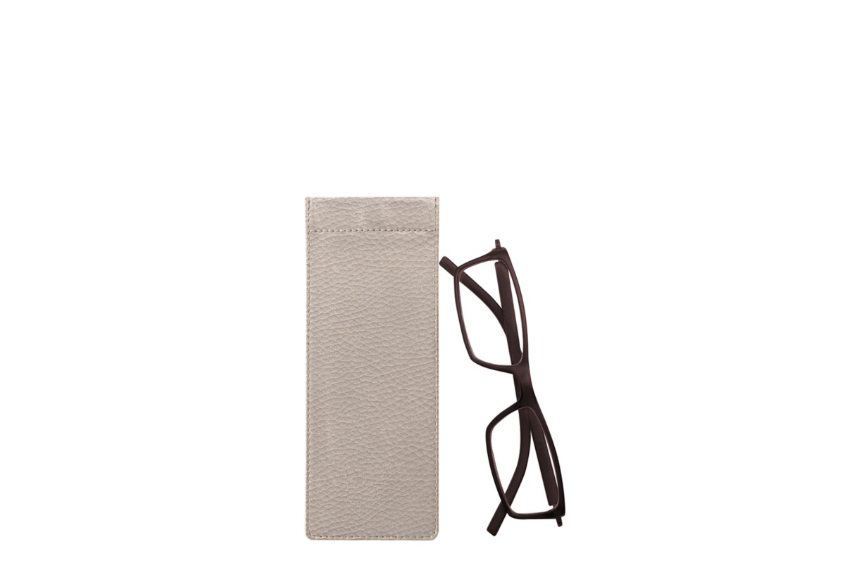 Leather case for slim eyeglasses