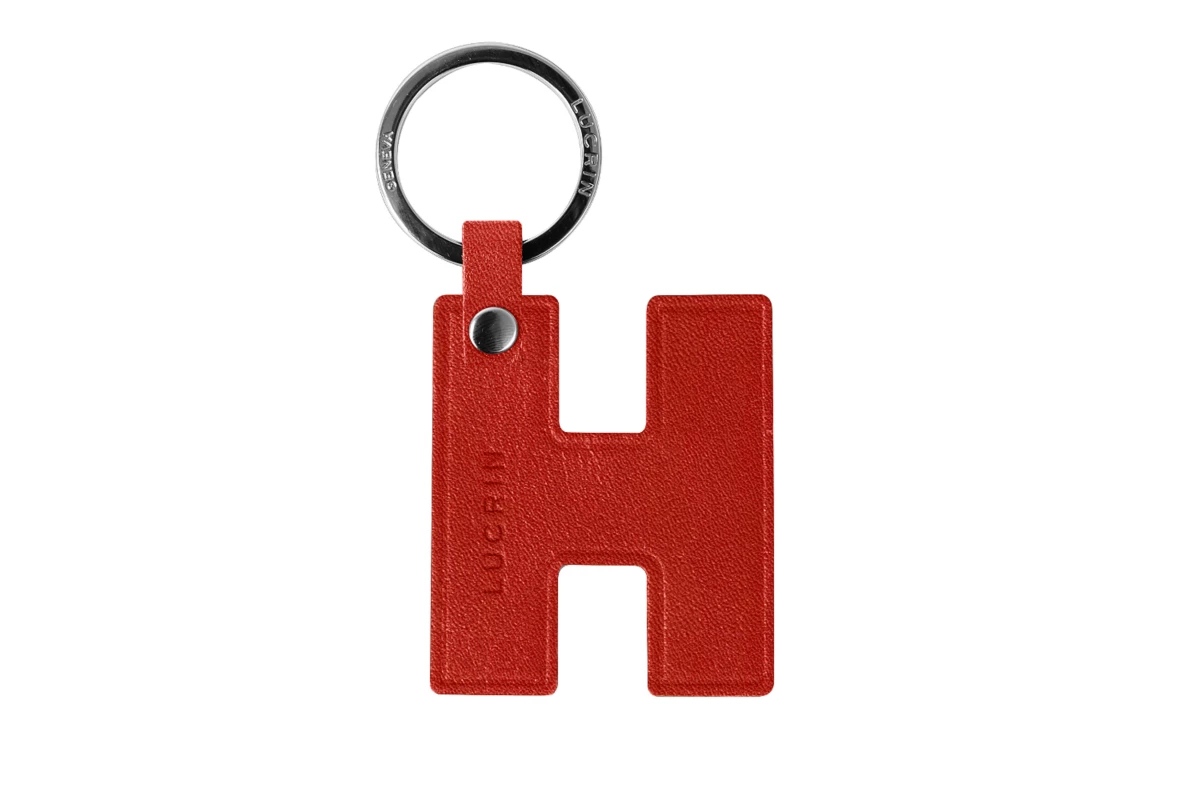Leather Alphabet Keychain by LUCRIN Geneva