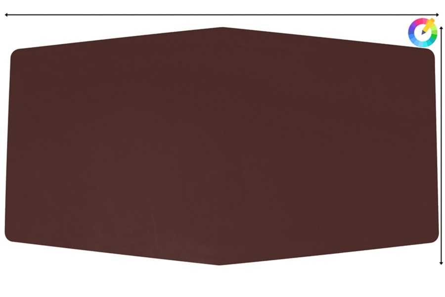 Custom Trapezoid Desk Mat in leather | Alpine Collection