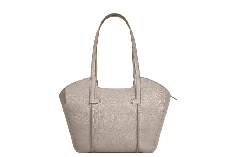 Bespoke leather shopping tote bag