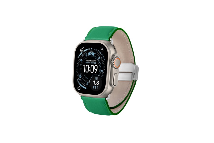 Apple Watch Ultra Strap with Sliding Buckle Closure - Light Green ...
