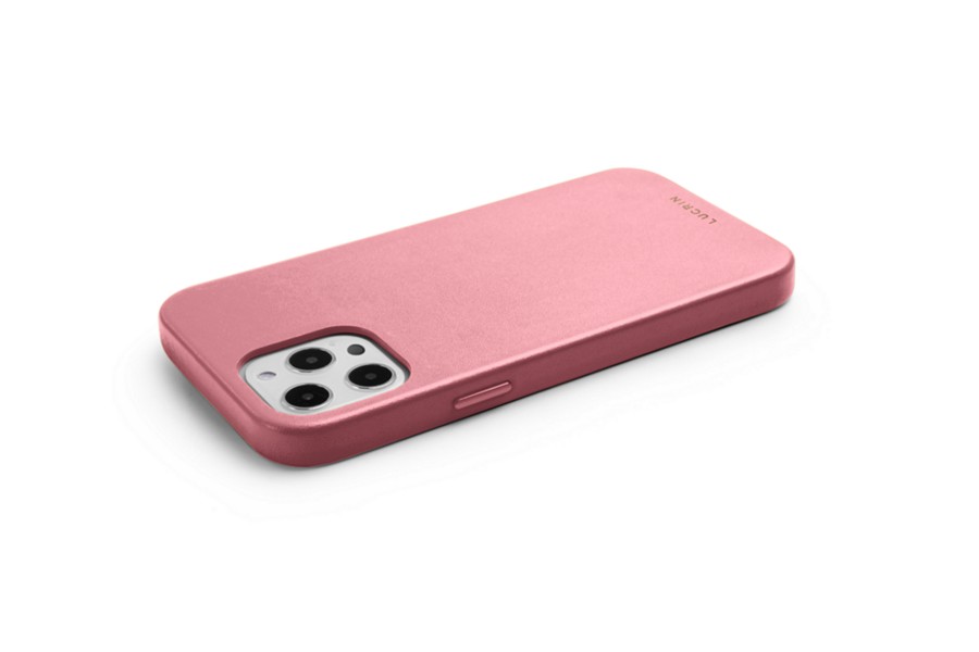 MagSafe compatible iPhone 12 Pro Max case - Pink - Smooth Leather