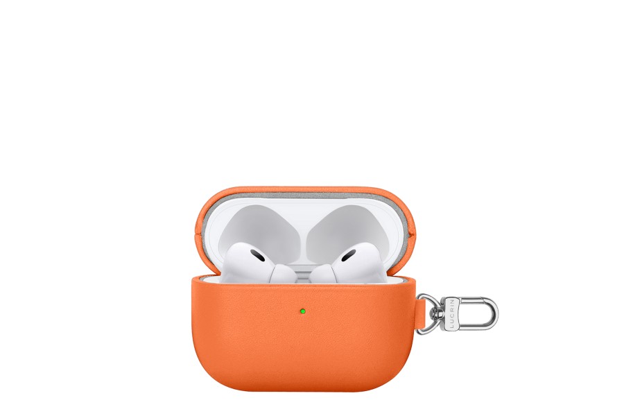 AirPods Pro 2 fodral med karbinhake - Personligt läderfodral
