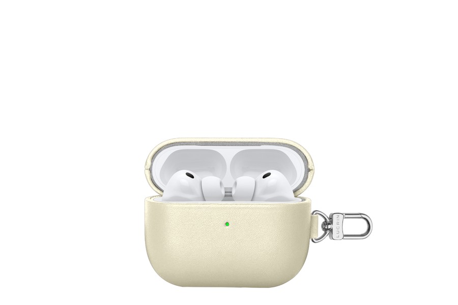 AirPods Pro 3 Hülle mit Karabiner | Leder LUCRIN - Gebrochen Weiß ...