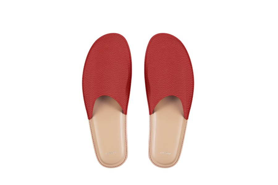| Luxury slippers for women | Customisable leather and comfor - Red ...