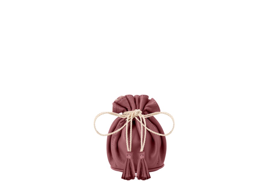 Jewelry drawstring pouch in soft leather | LUCRIN