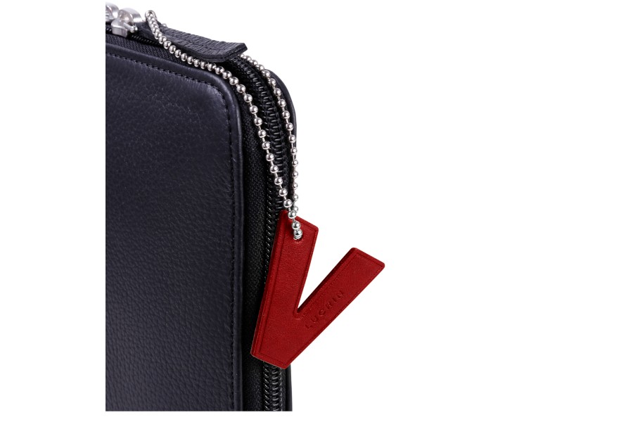 Leather Alphabet Charm - Carmine - Vegetable Tanned Leather