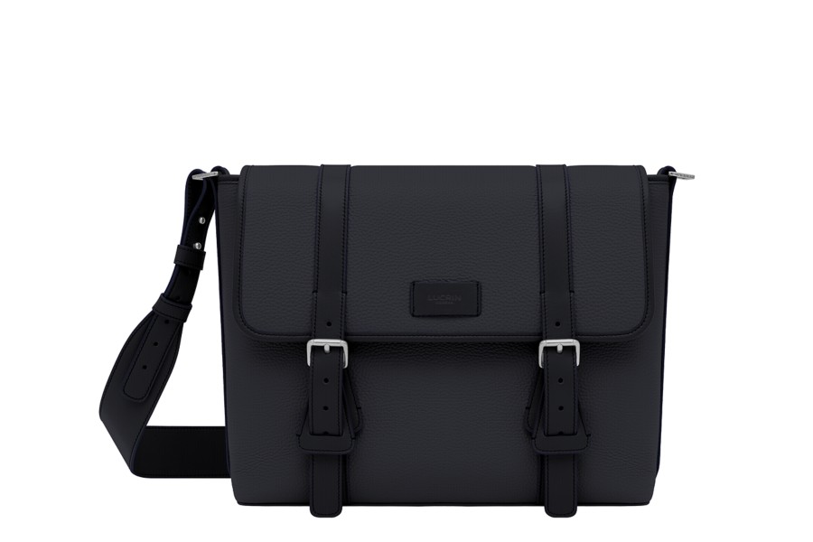 | Messenger Bag - LO | Premium Leather Business Bag - Navy Blue ...