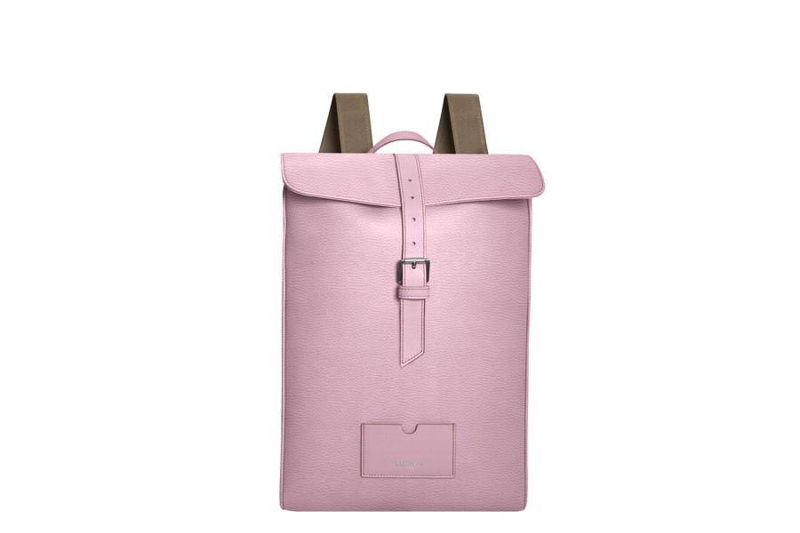 | Luxury City Backpack - Pink - Pebbled Leather