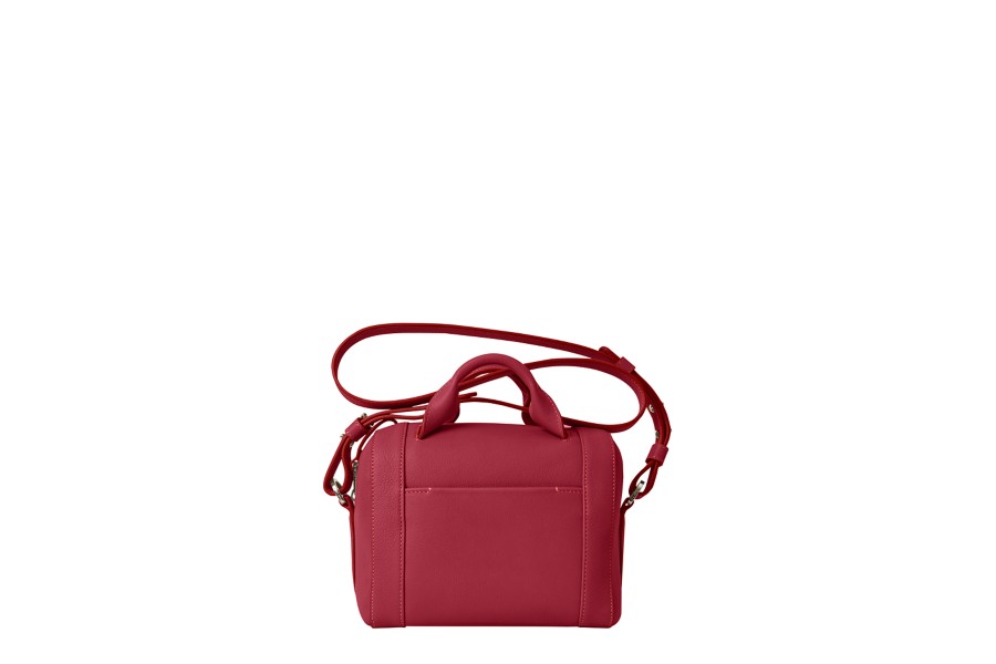 Mini Bowlingtas uit leer - Rood - Kalfsleer