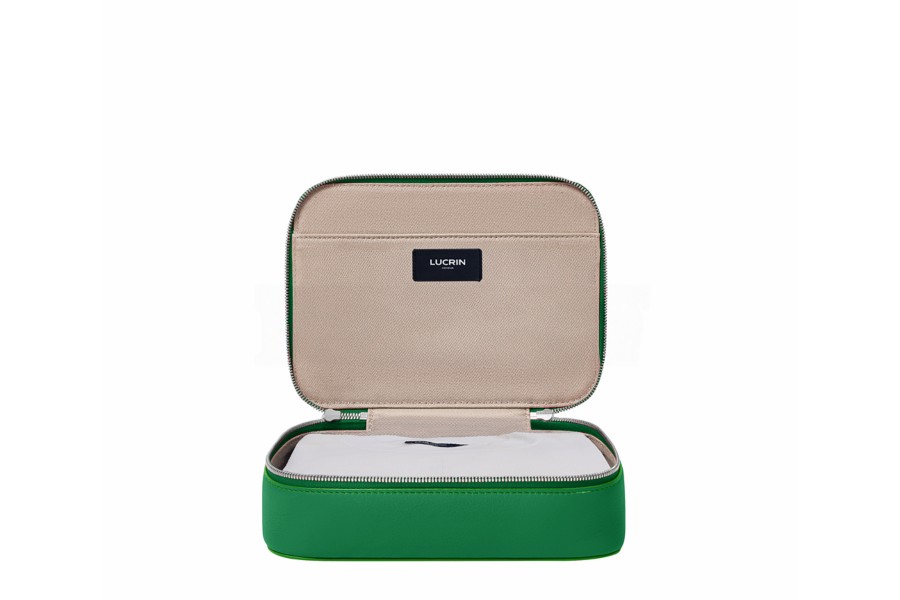 | Medium Packing Cube | Luxury Leather Travel Organiser - Light Green ...