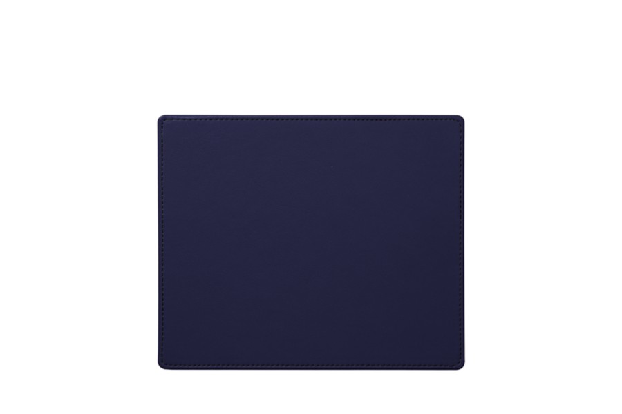Leather signing pad - Navy Blue - Smooth Leather