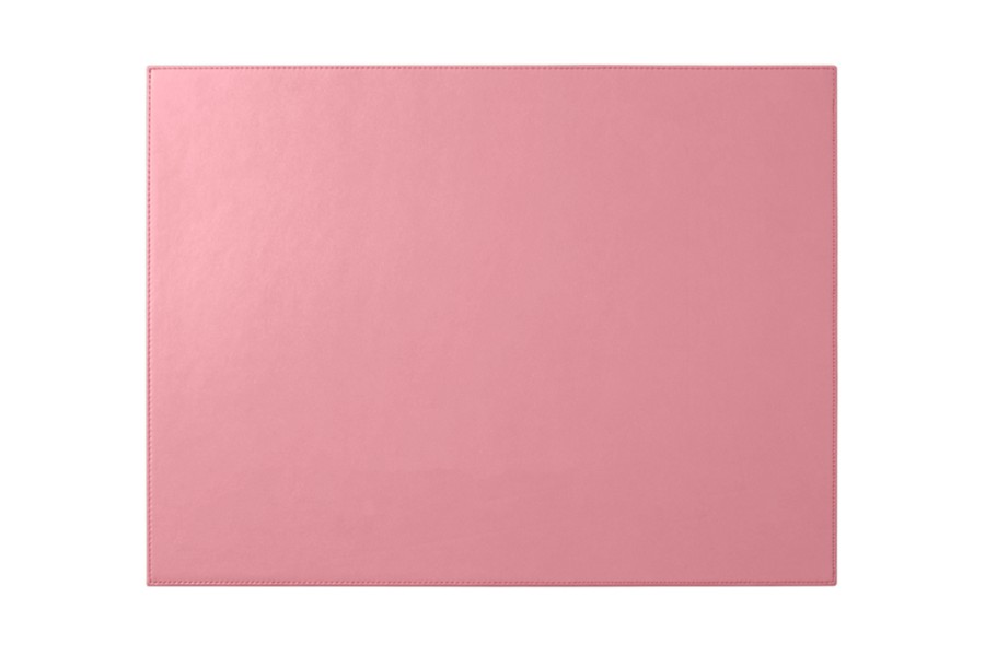 | Sottomano in cuoio (60 x 40 cm) - Rosa - Pelle Liscia