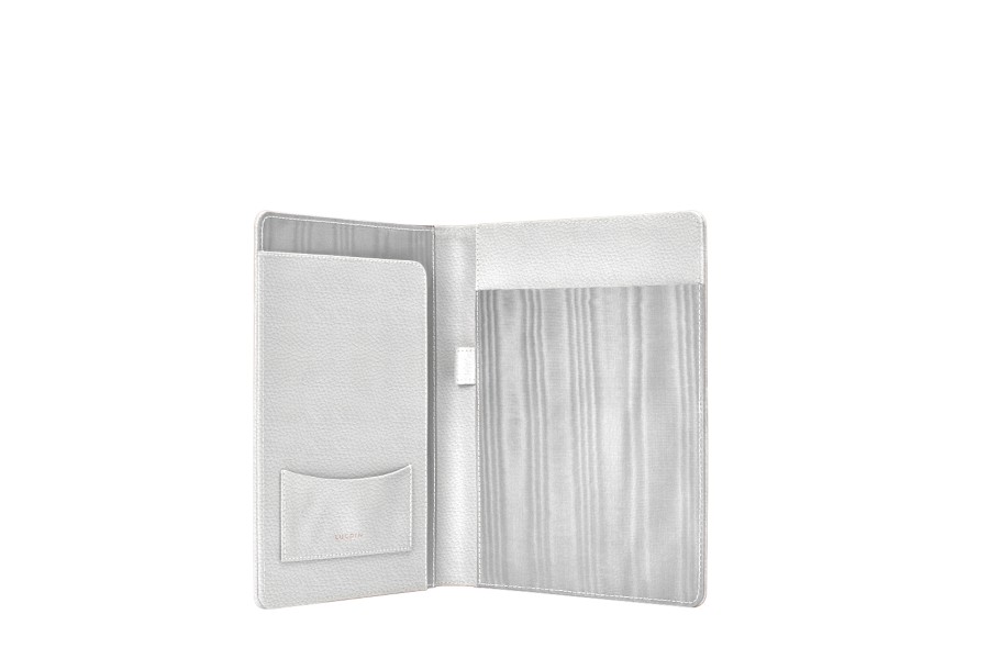 A5 document wallet - White - Granulated Leather