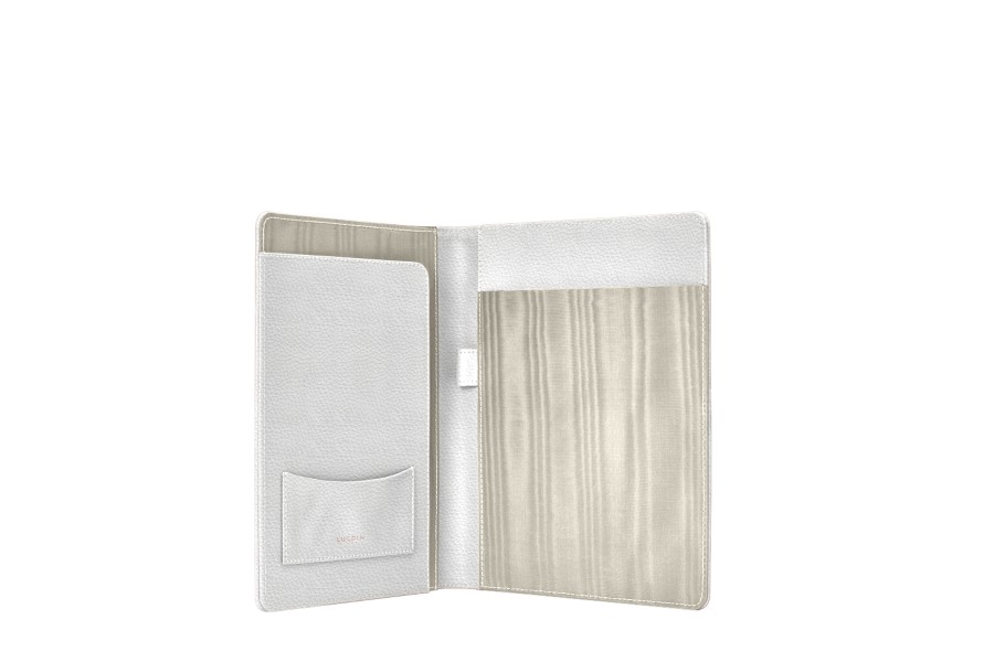 A5 document wallet - White - Granulated Leather