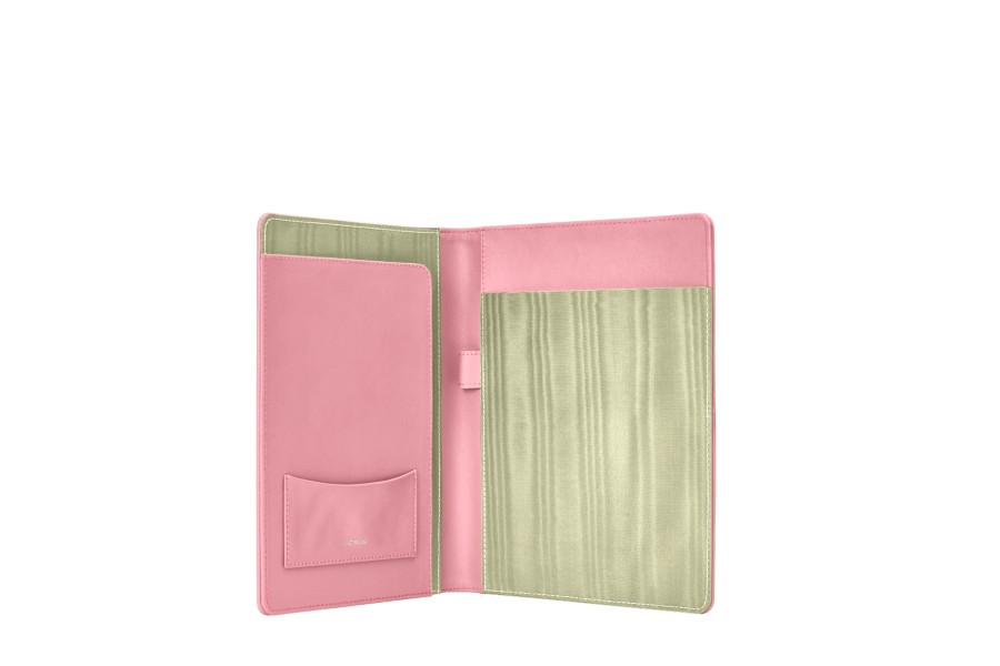 A5 document wallet - Pink - Smooth Leather