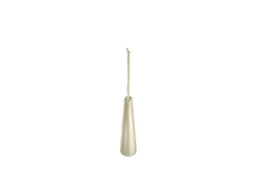 | Leather Travel shoe-horn - Off-White - Smooth Leather
