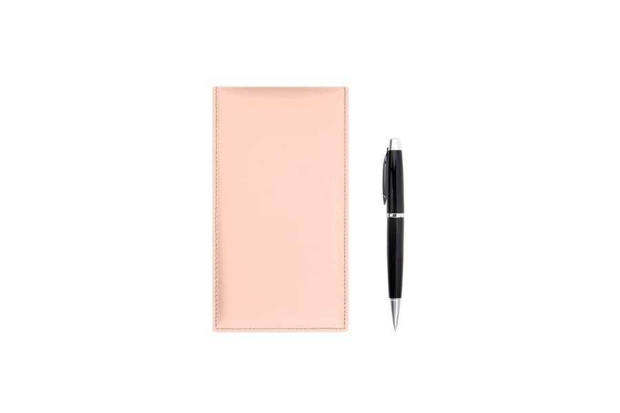 Bridge score notepad in leather - Nude - Smooth Leather