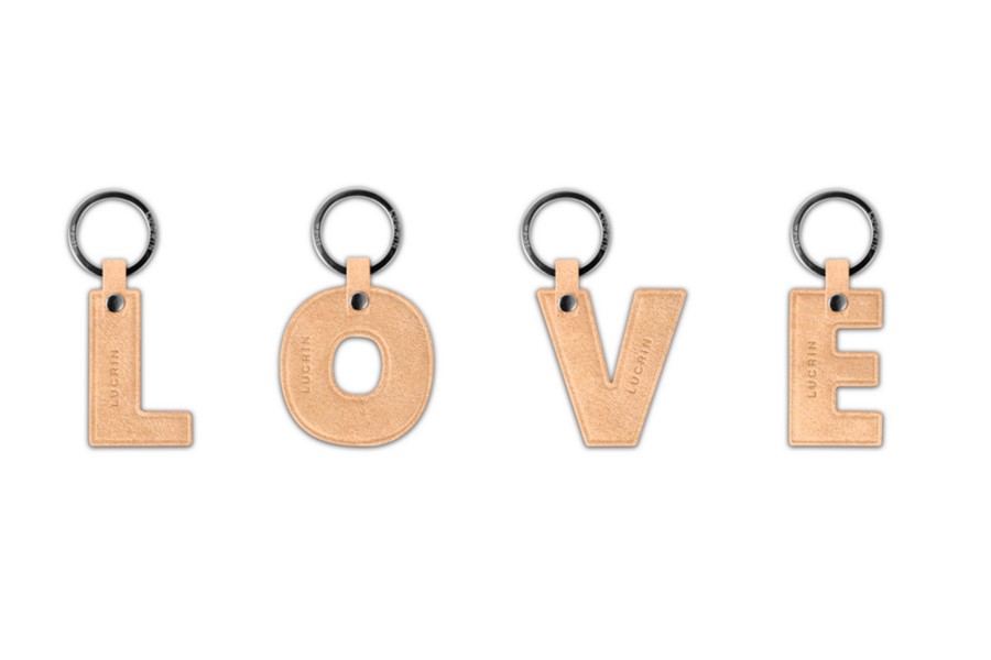 Alphabet Keychain in Leather