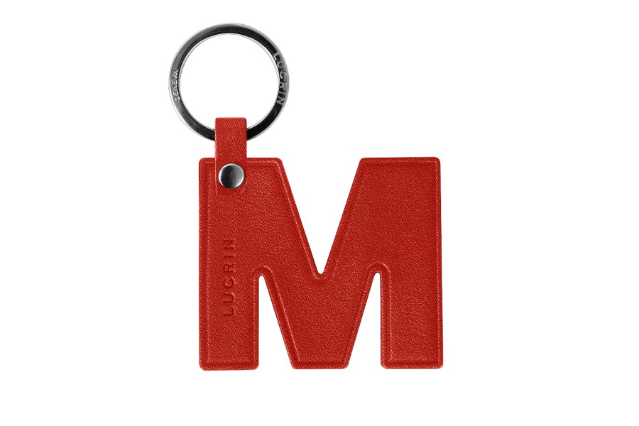 Leather Alphabet Keychain by LUCRIN Geneva