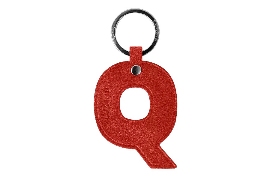 Leather Alphabet Keychain by LUCRIN Geneva