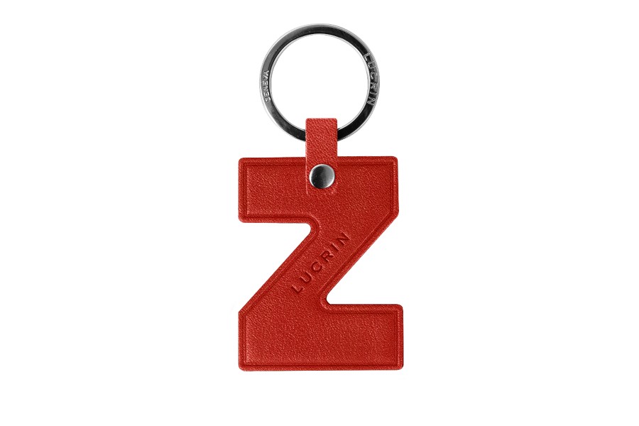 Leather Alphabet Keychain by LUCRIN Geneva